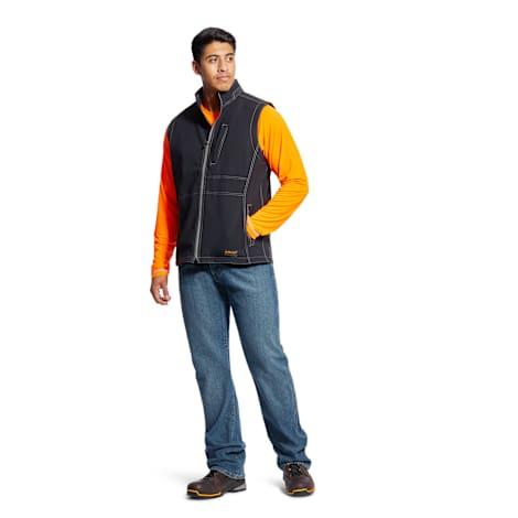 Men's Black Stretch Canvas Vest by Ariat Rebar at Fleet Farm