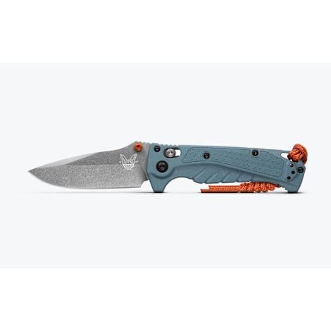 Mini Adira™ Depth Blue Grivory Drop Point Folding Knife by Benchmade at ...